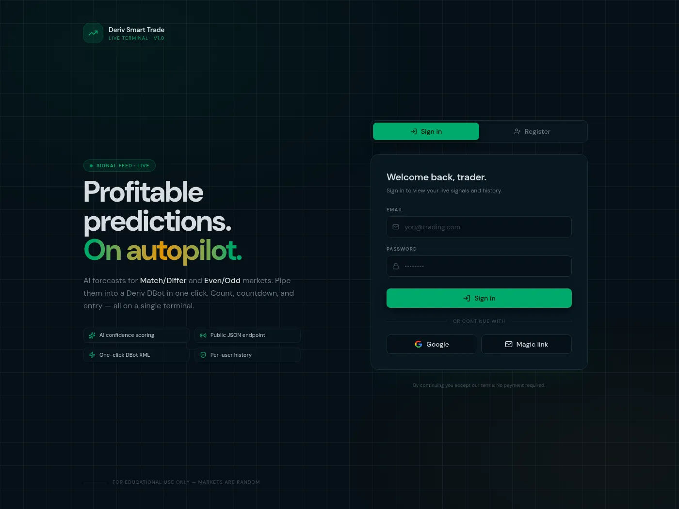 Deriv Smart Trade Predictor