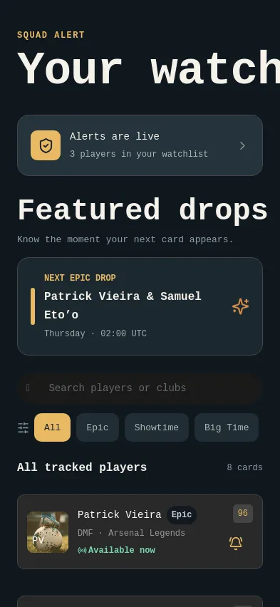 eFootball Squad Alert