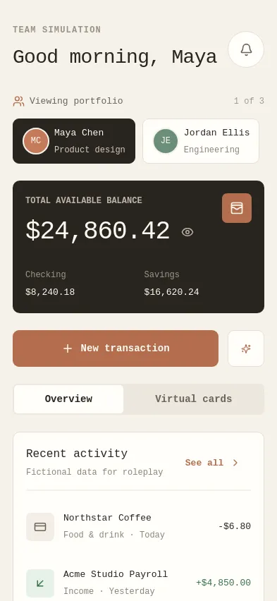 RolePlay Banking App