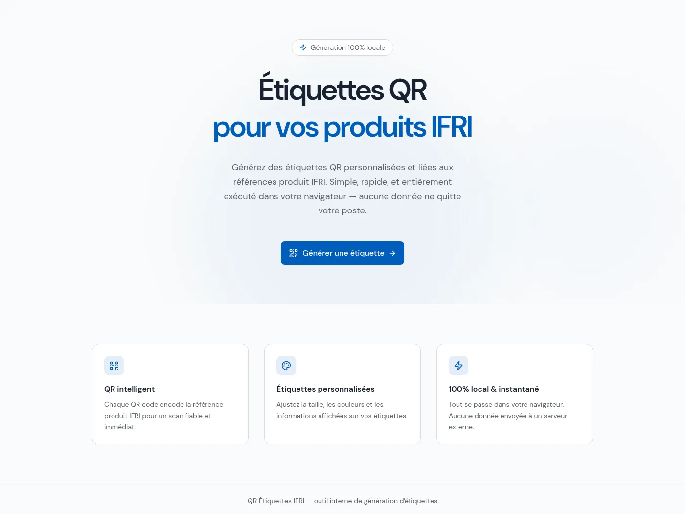 QR Etiquettes IFRI