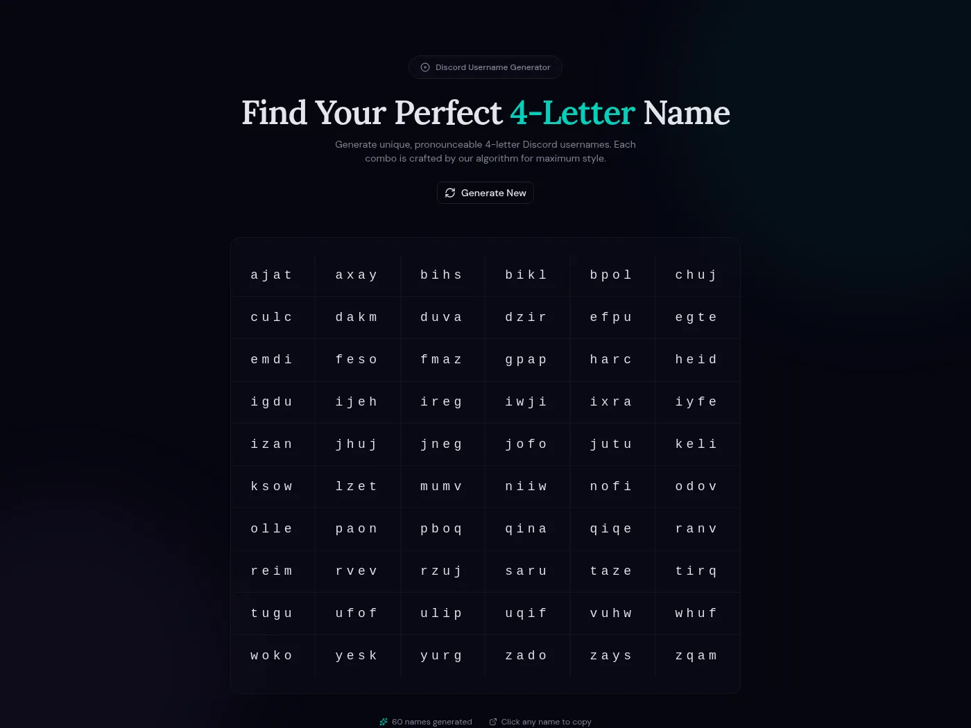 Discord Name Finder