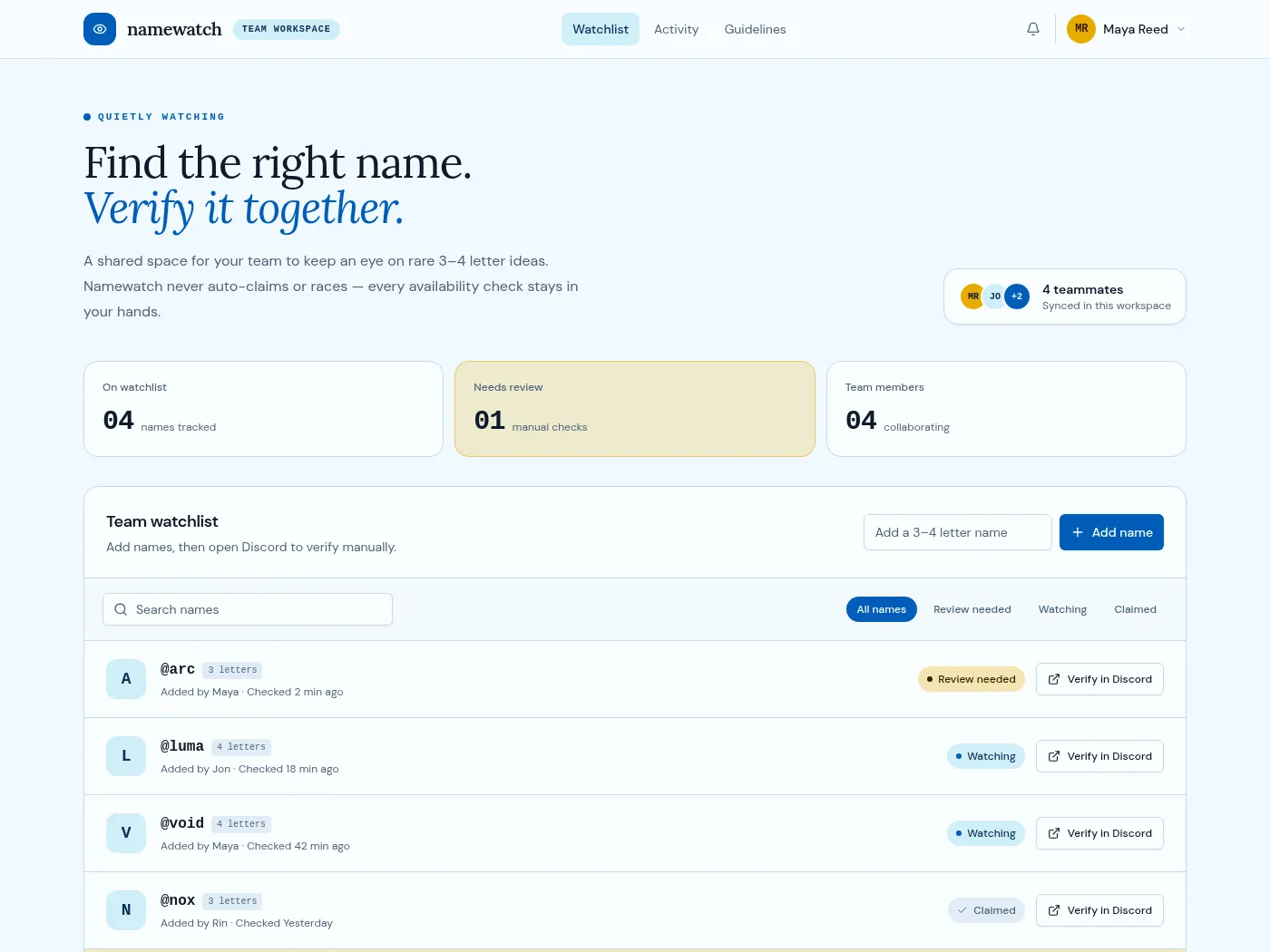 Discord Name Sniper