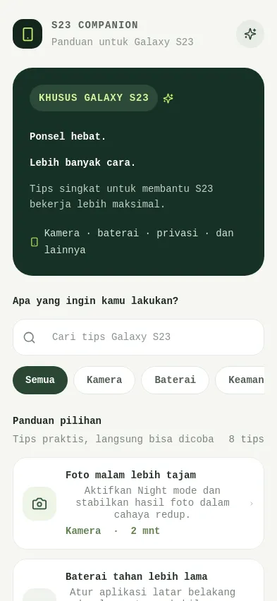 Samsung S23 Companion