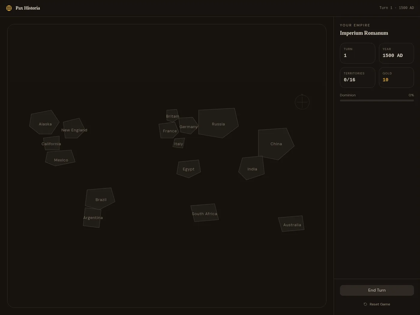 Pax Historia Web Clone