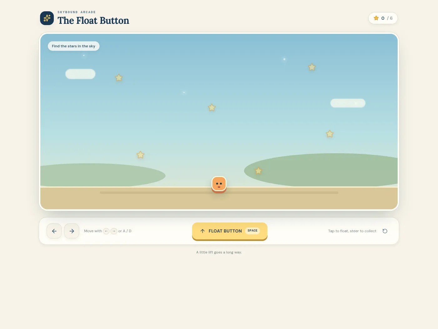 Float Button Game