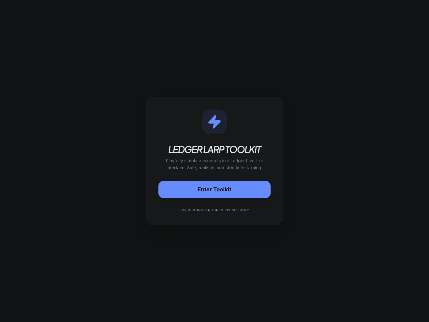 Ledger Larp Toolkit