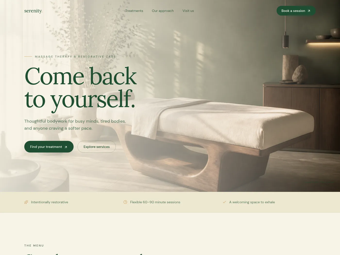 Serenity Wellness Website
