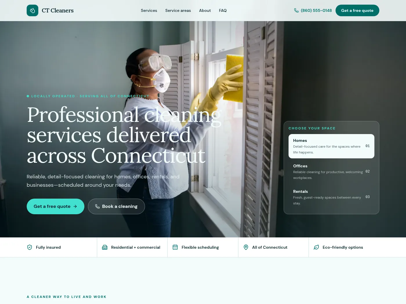 CT Cleaners Landing Page