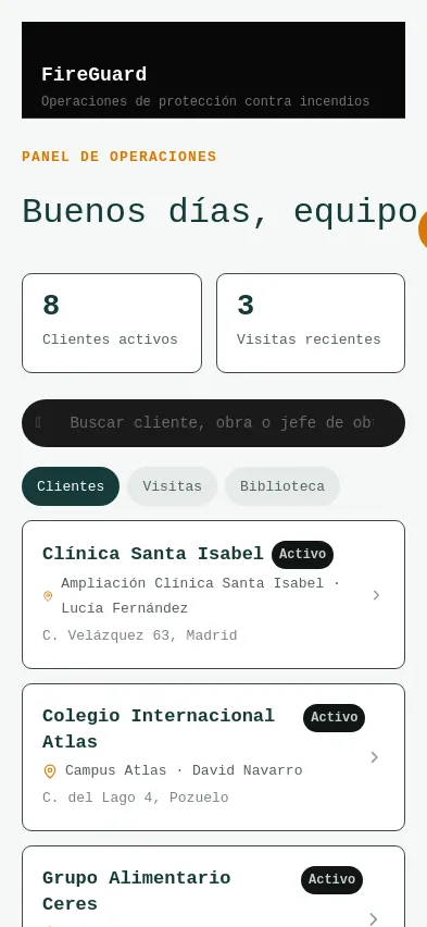 FireGuard Mobile CRM