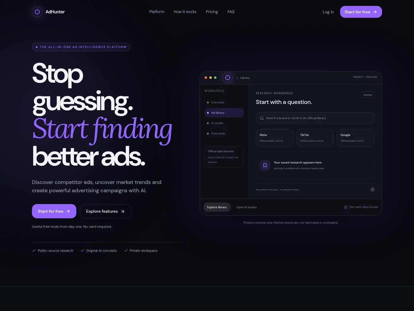 AdHunter Premium SaaS