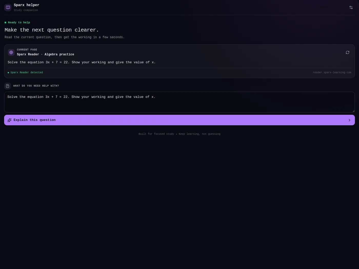 Sparx AI Study Helper