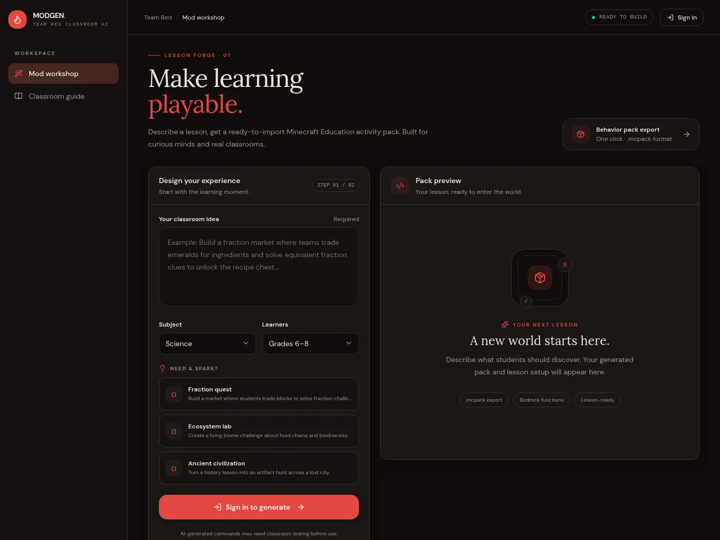 ModGen Classroom AI