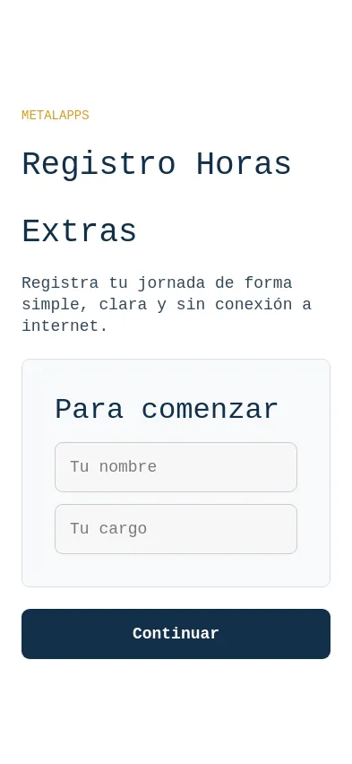 Registro Horas Extras