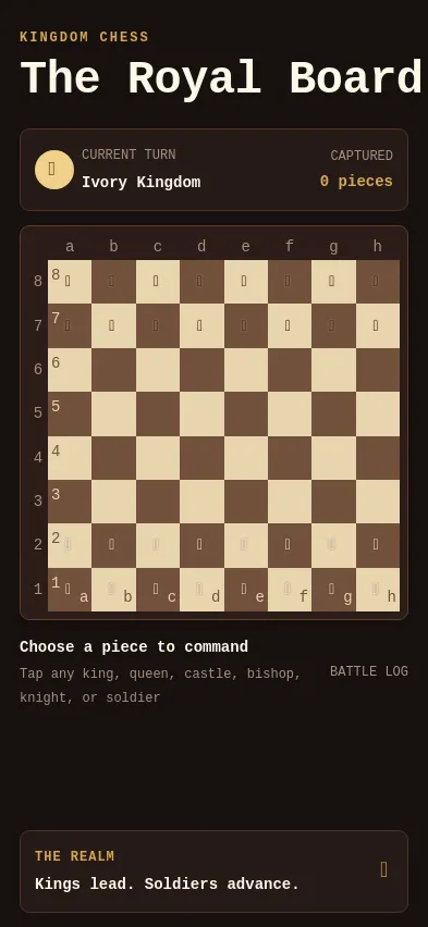 Kingdom Chess App