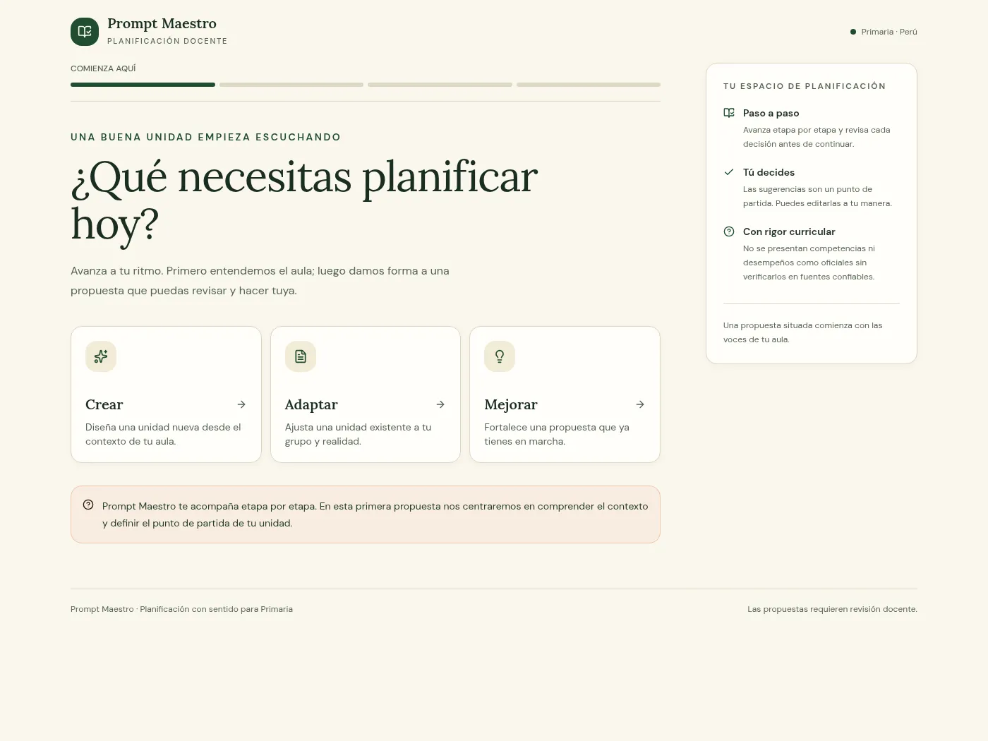 Prompt Maestro EDU App