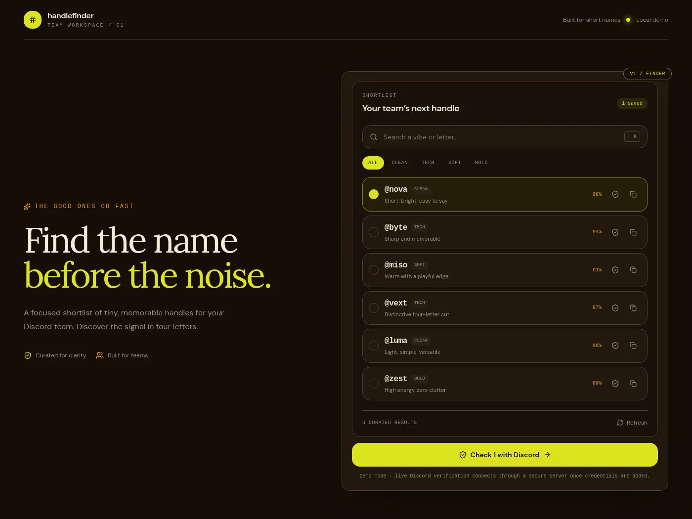 Discord Handle Finder