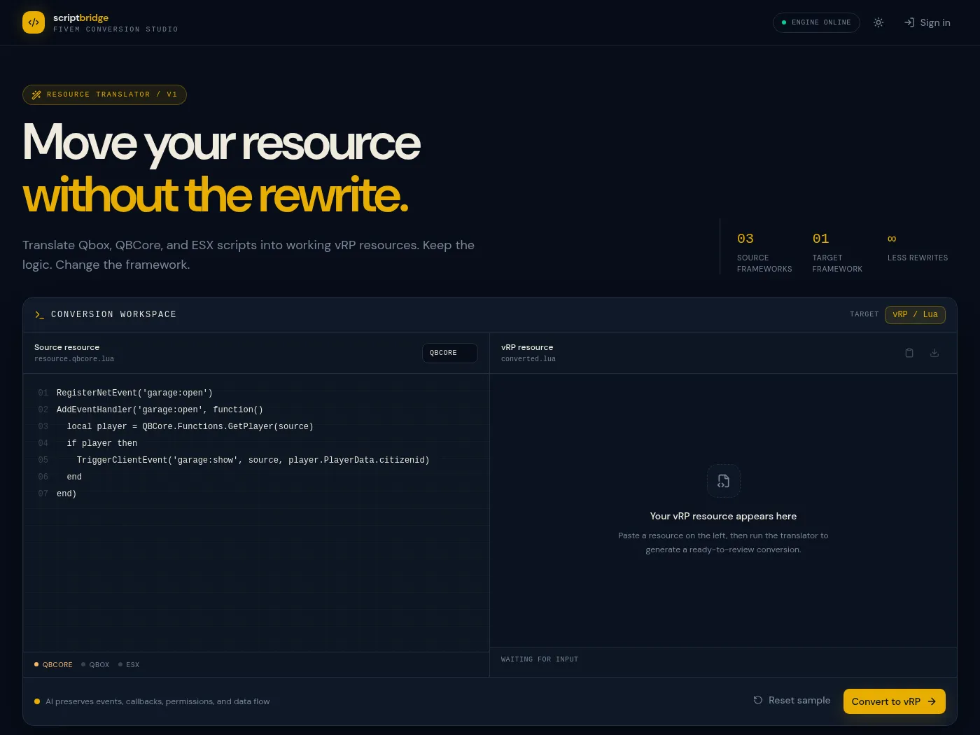 Script Bridge Platform