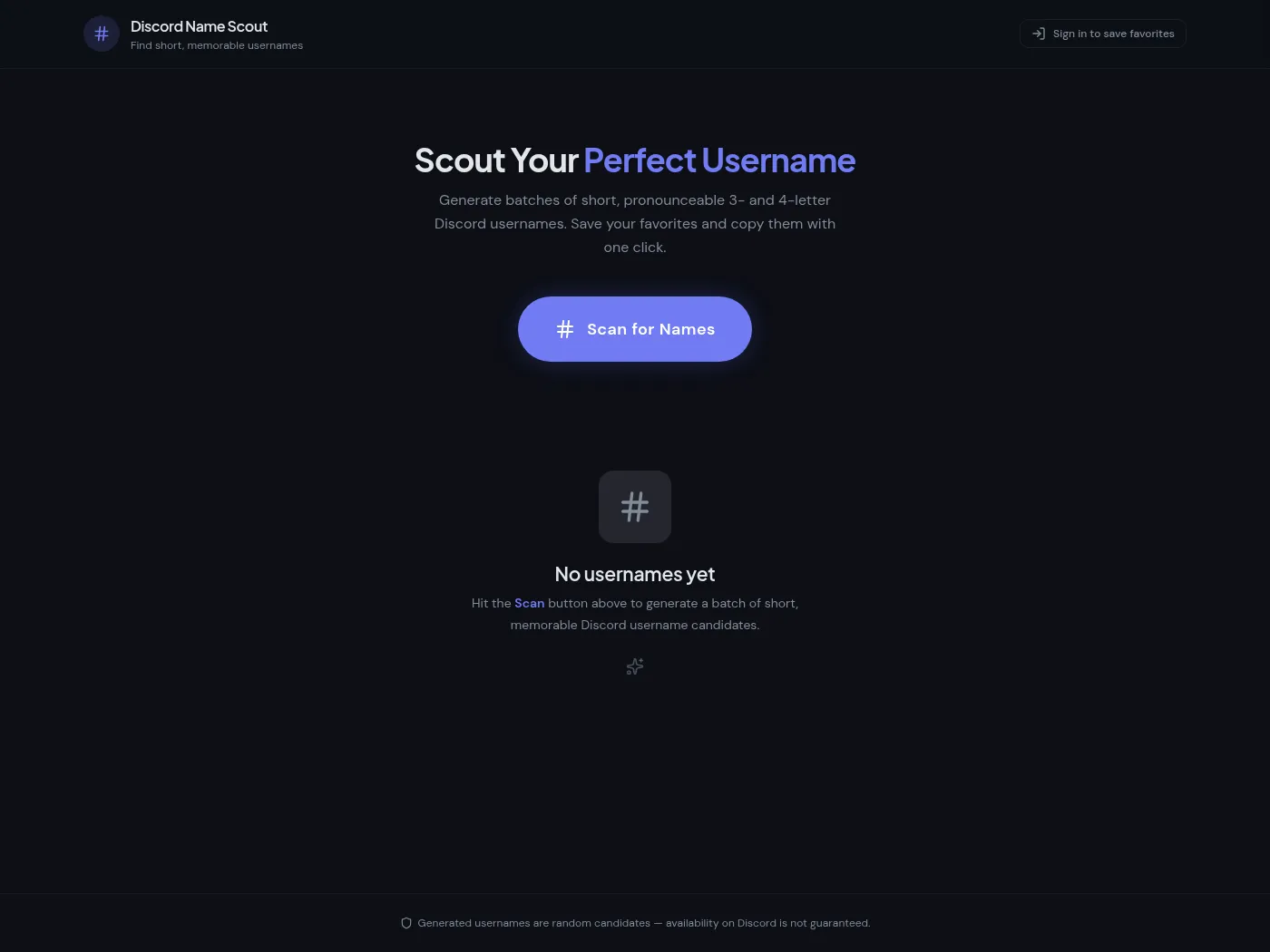 Discord Name Scout