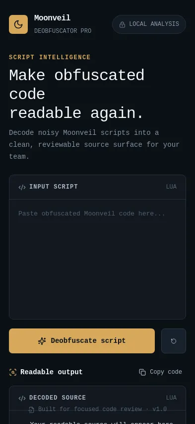 Moonveil Deobfuscator Pro