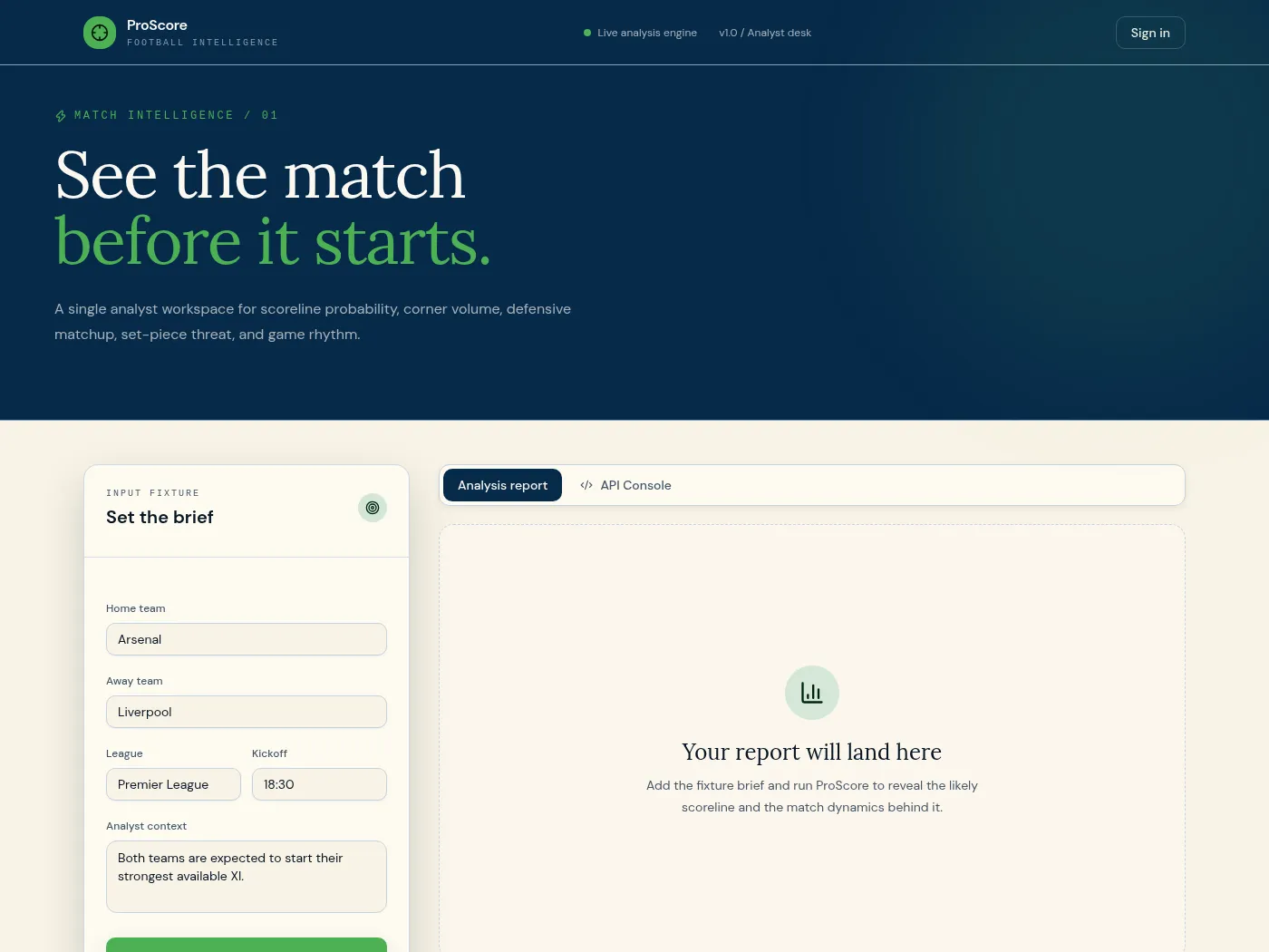 ProScore Football Analyzer