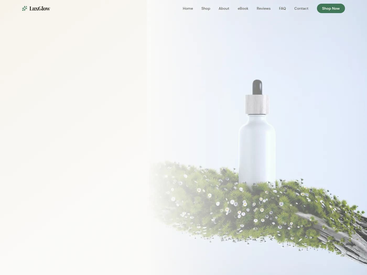 LuxGlow E-Commerce Site