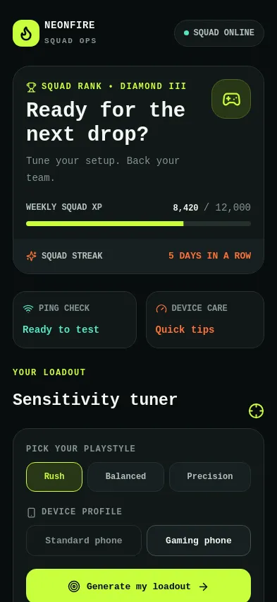 NeonFire Game Optimizer
