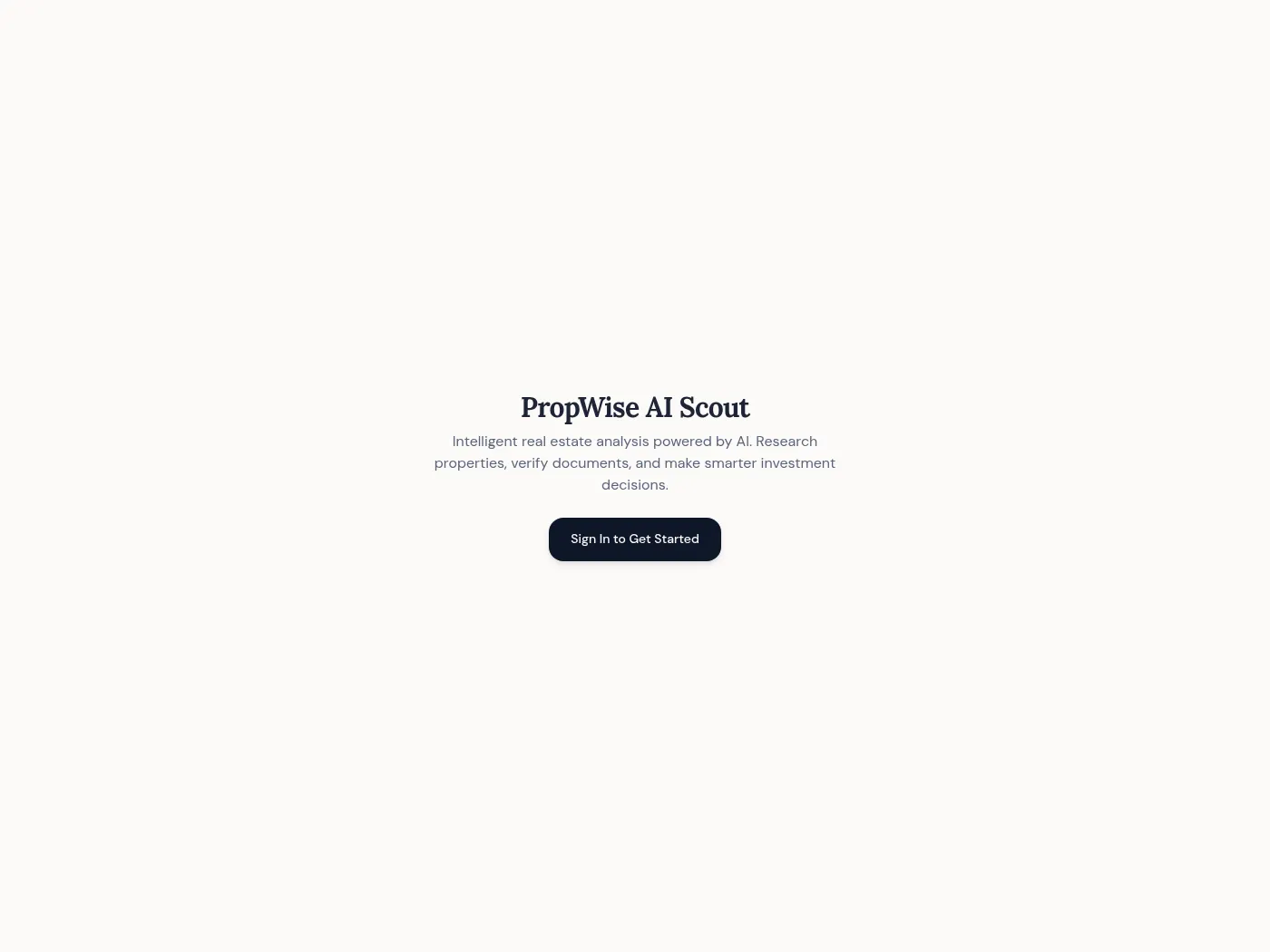PropWise AI Scout