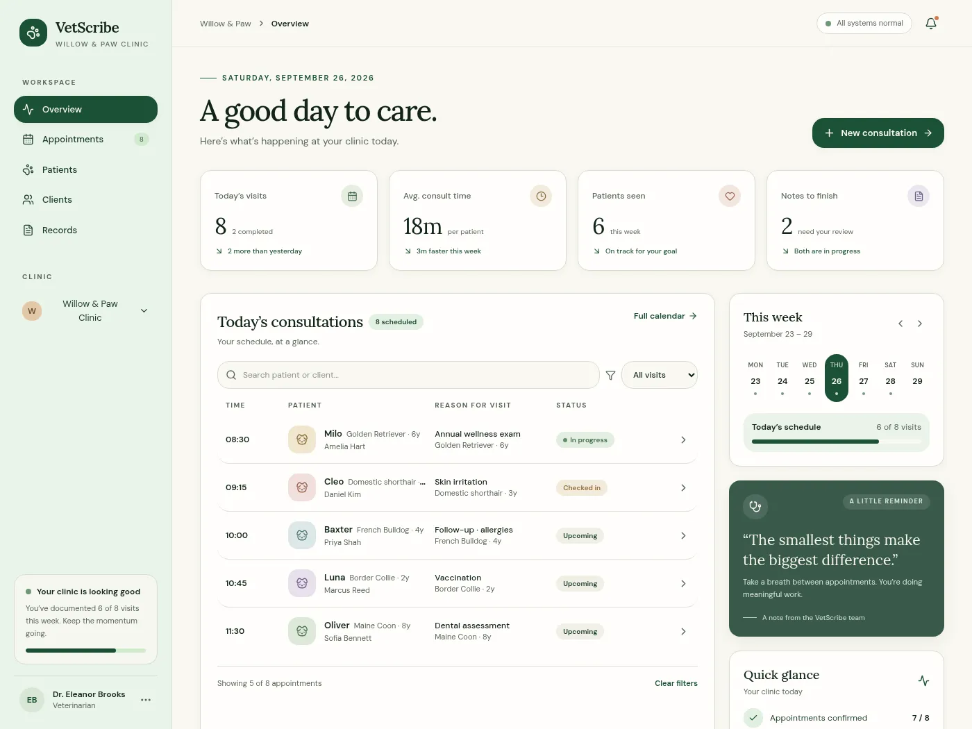 VetScribe Voice Clinic
