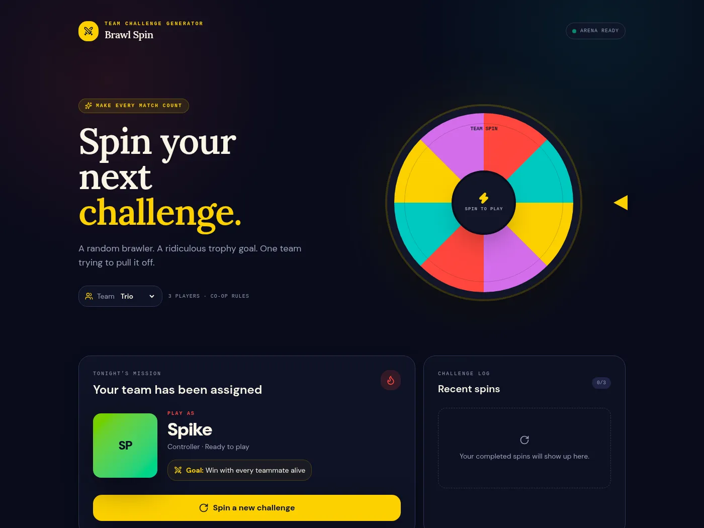 Brawl Stars Challenge Spin