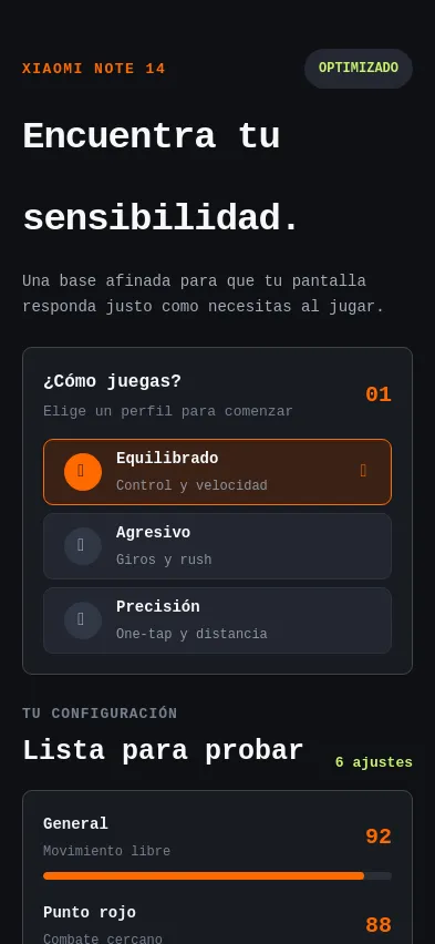 Xiaomi Sensitivity Finder