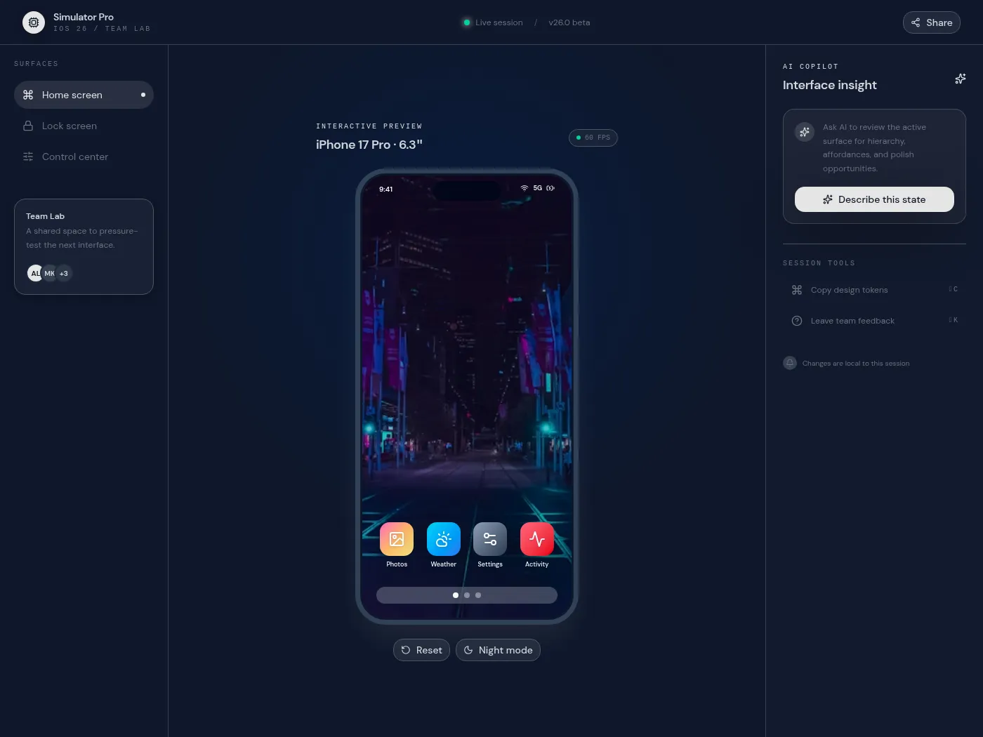 iOS 26 Simulator Pro