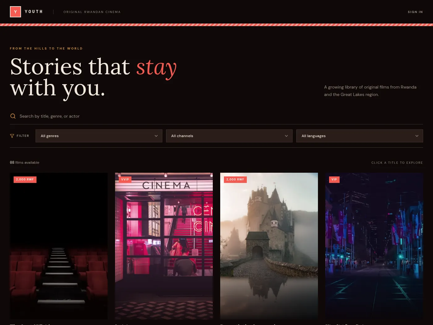 YOUTH Film Browser