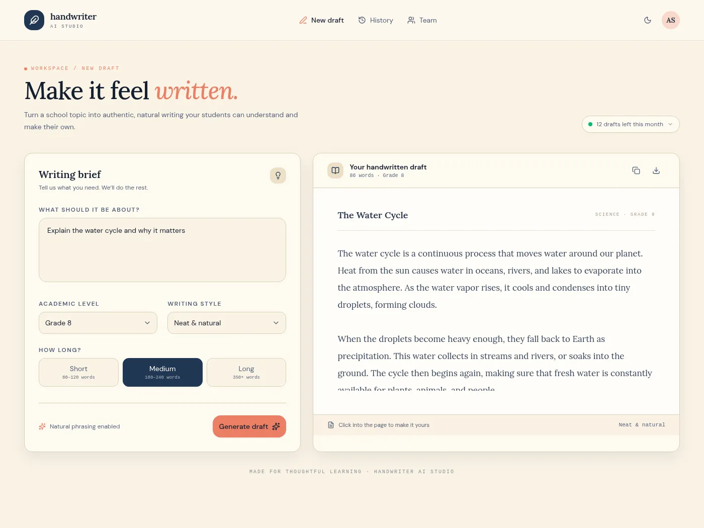 Handwriter AI Studio