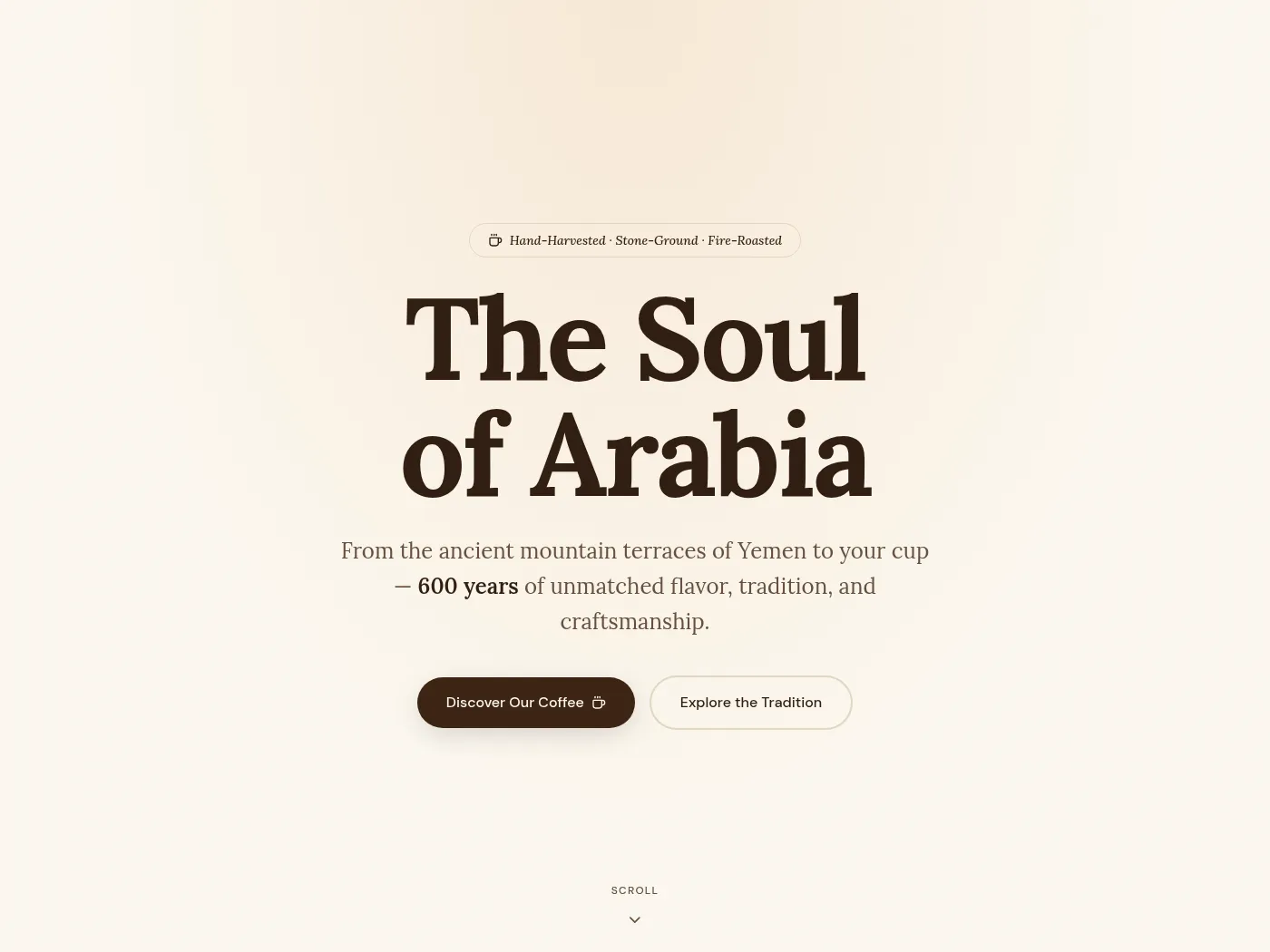 Yemeni Coffee Ad Website