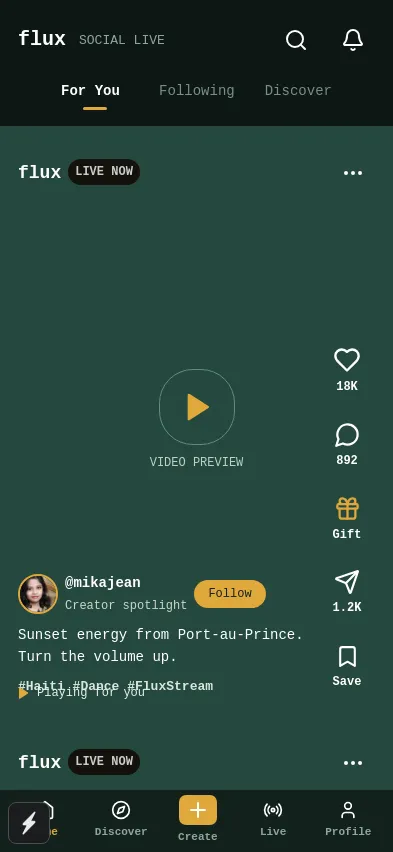 FluxStream Social LIVE