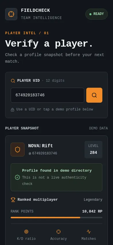 COD Mobile Verifier