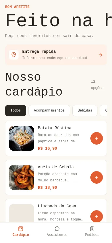 BotMenu Delivery AI App