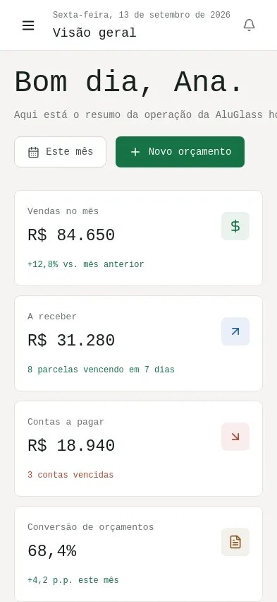 Vidraçaria ERP Pro