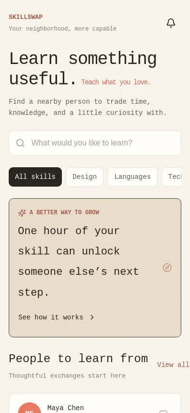SkillSwap Exchange