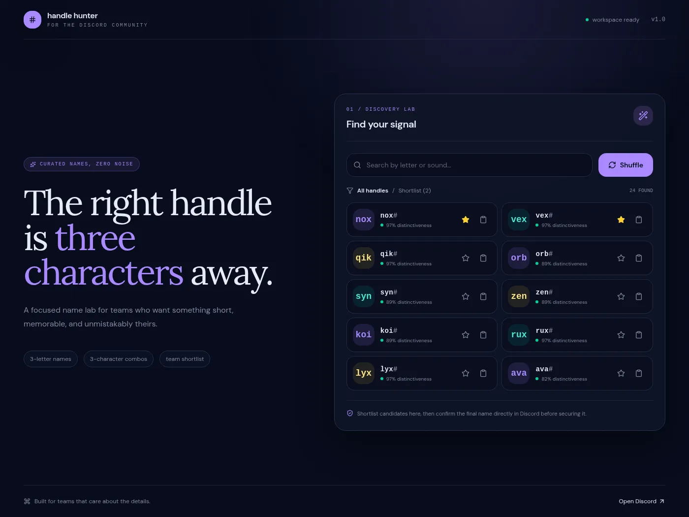 Discord Handle Hunter