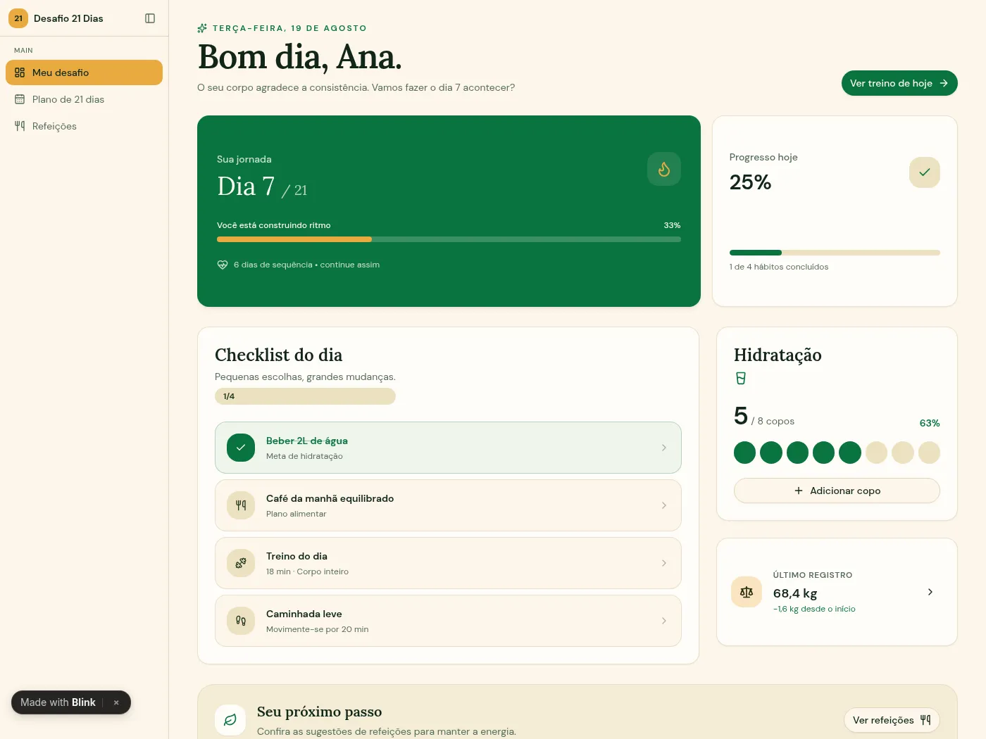Desafio 21 Dias App