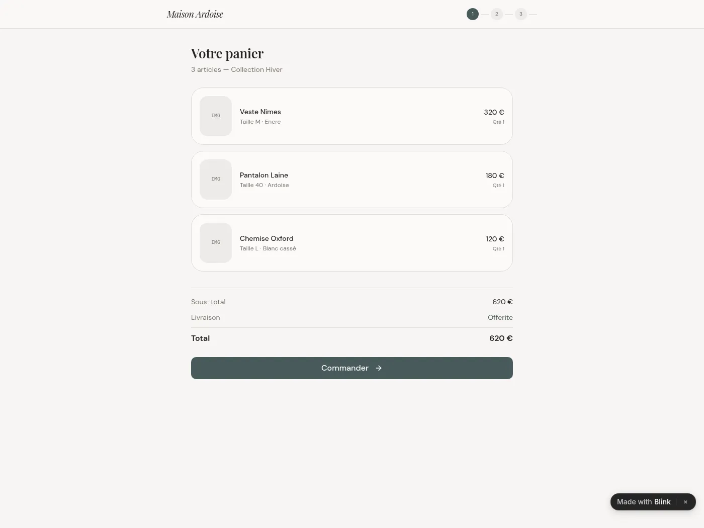 SÈVE Commerce Proof App