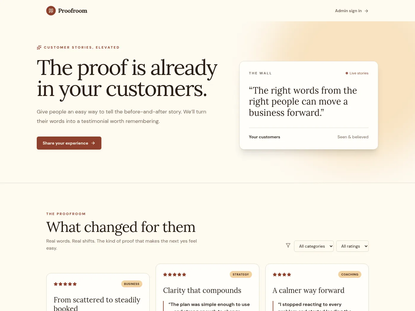 AI Testimonial Wall