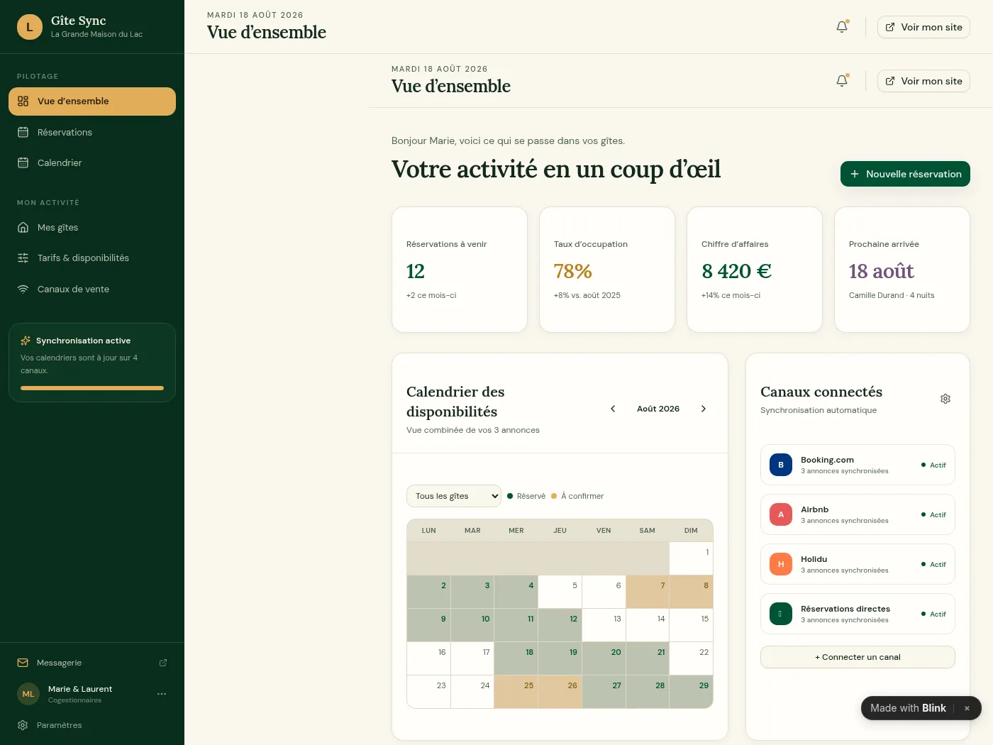 Gîte Sync Manager