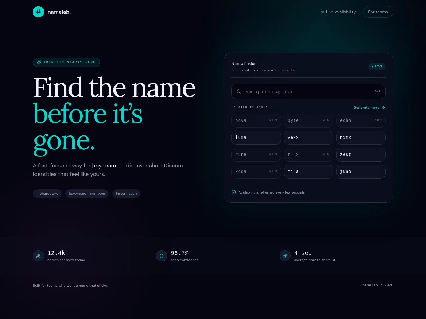 Discord Name Finder