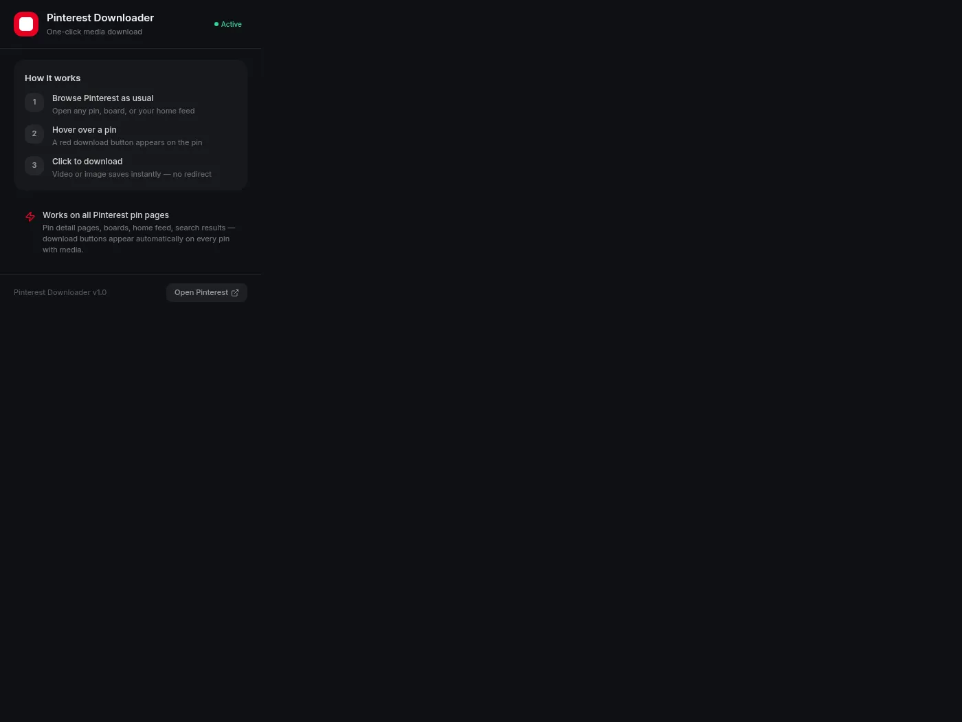 Pinterest Downloader OneClick