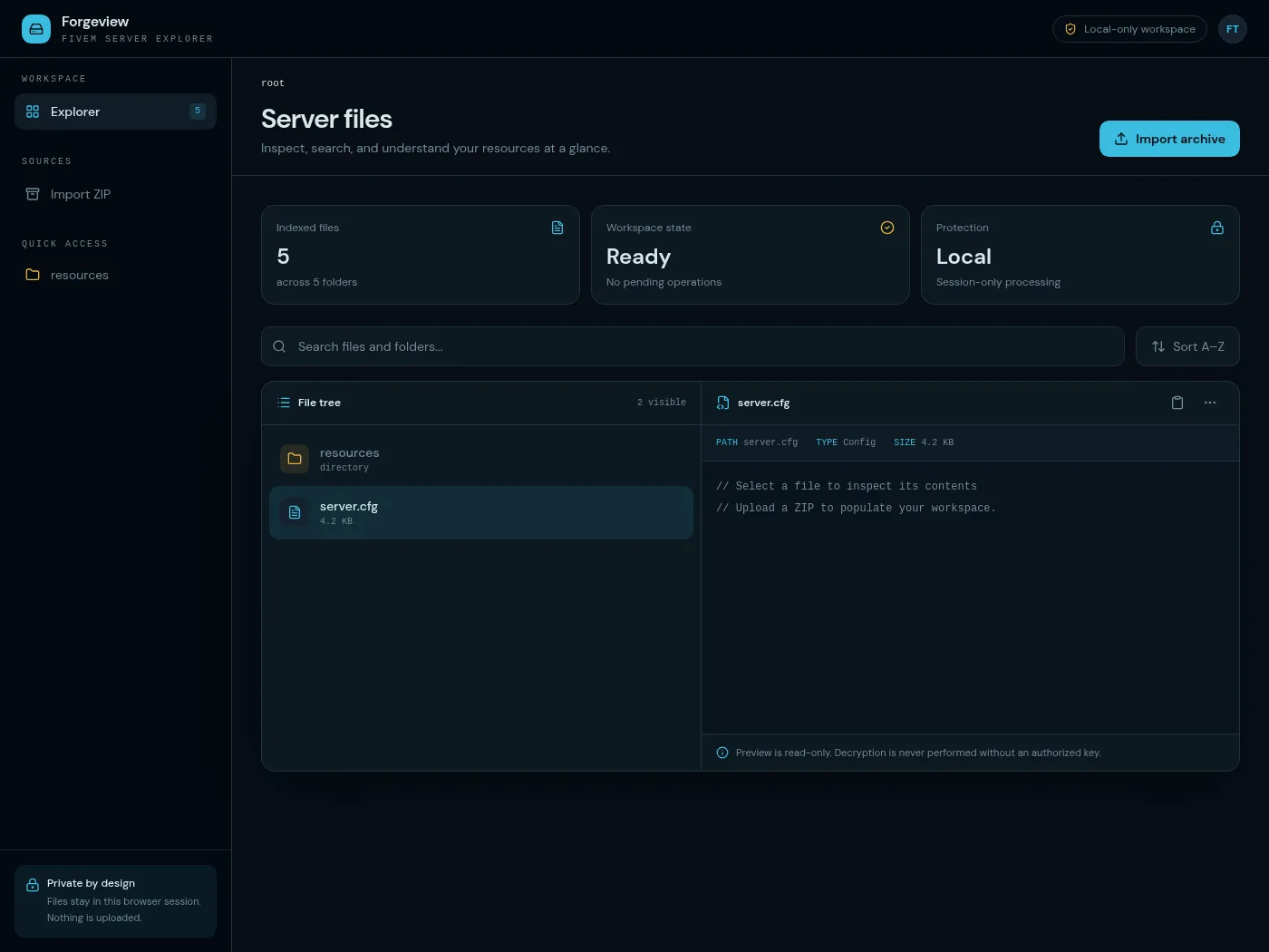 FiveM Server File Explorer