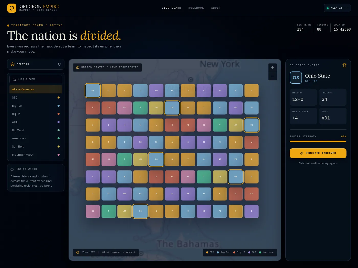 Gridiron Empire Mapper