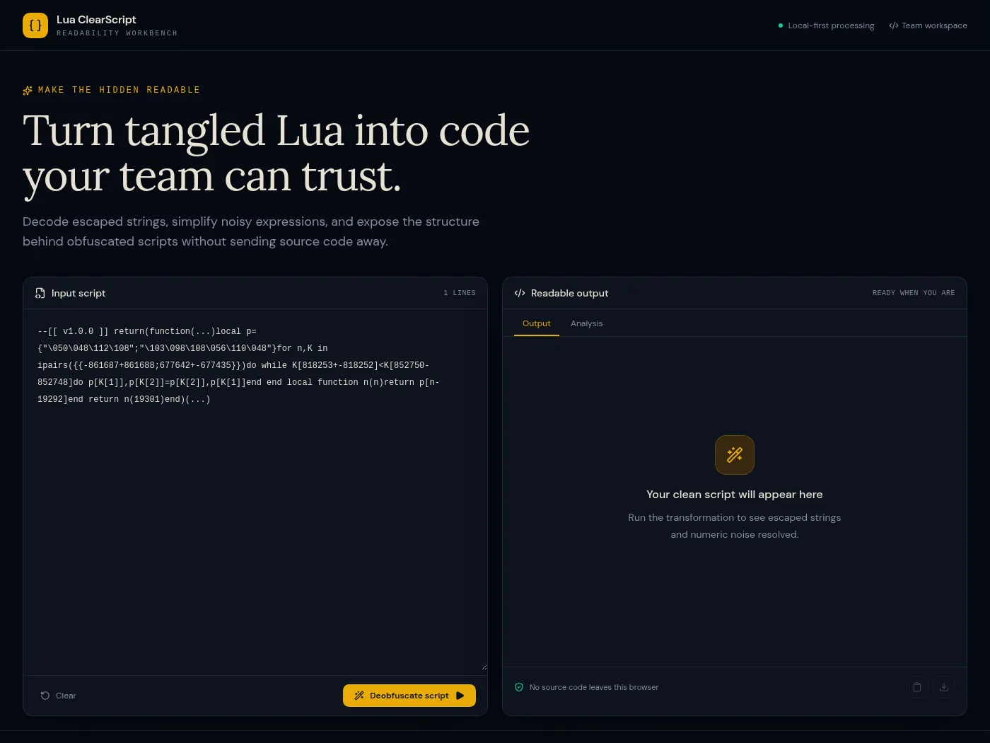 Lua ClearScript