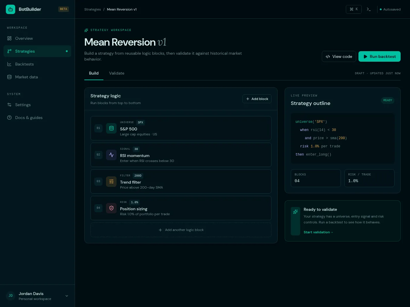 BotBuilder Trading Suite